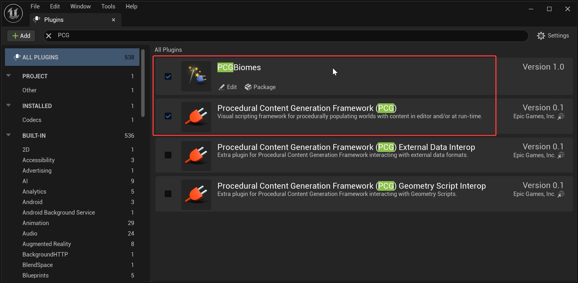 PCG Layered Biomes Documentation