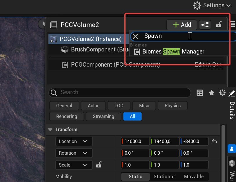PCG Layered Biomes Documentation